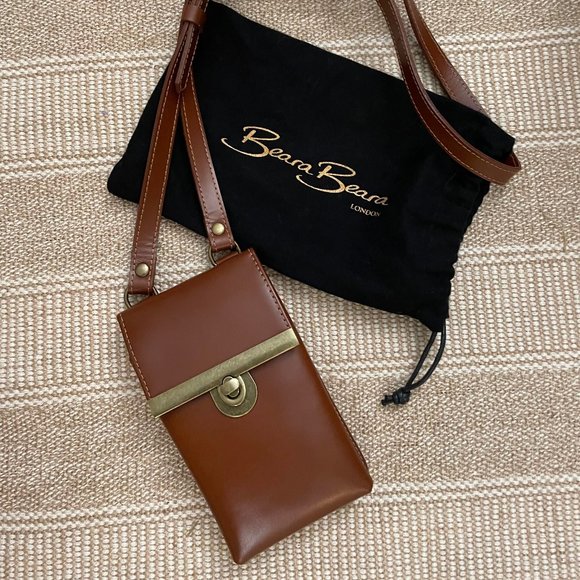 Beara Beara | Bags | Beara Beara Phone Bag Zoey Caramel 0 Cow Leather ...